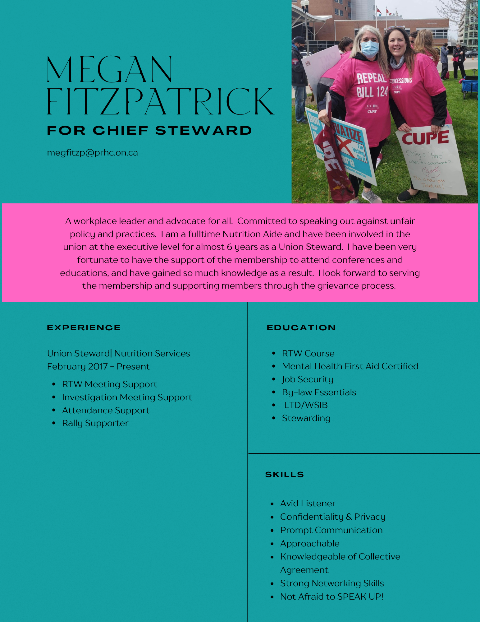 Election Candidates for 2023-2025 Term - CUPE 1943