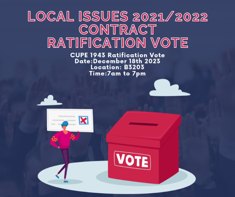 Ratification Vote - CUPE 1943